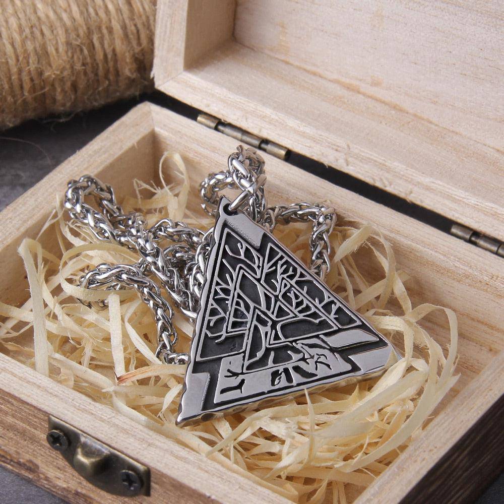 Viking Necklace Tree Of Life Triangle | Odins-Glory