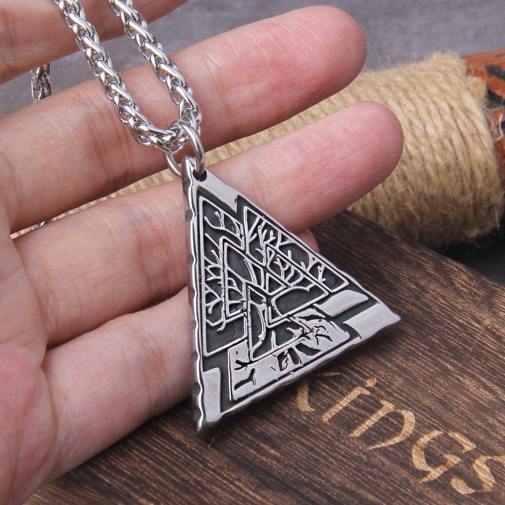 Viking Necklace Tree Of Life Triangle | Odins-Glory