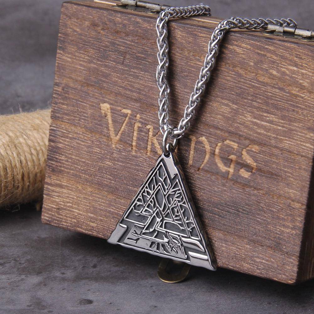 Viking Necklace Tree Of Life Triangle | Odins-Glory
