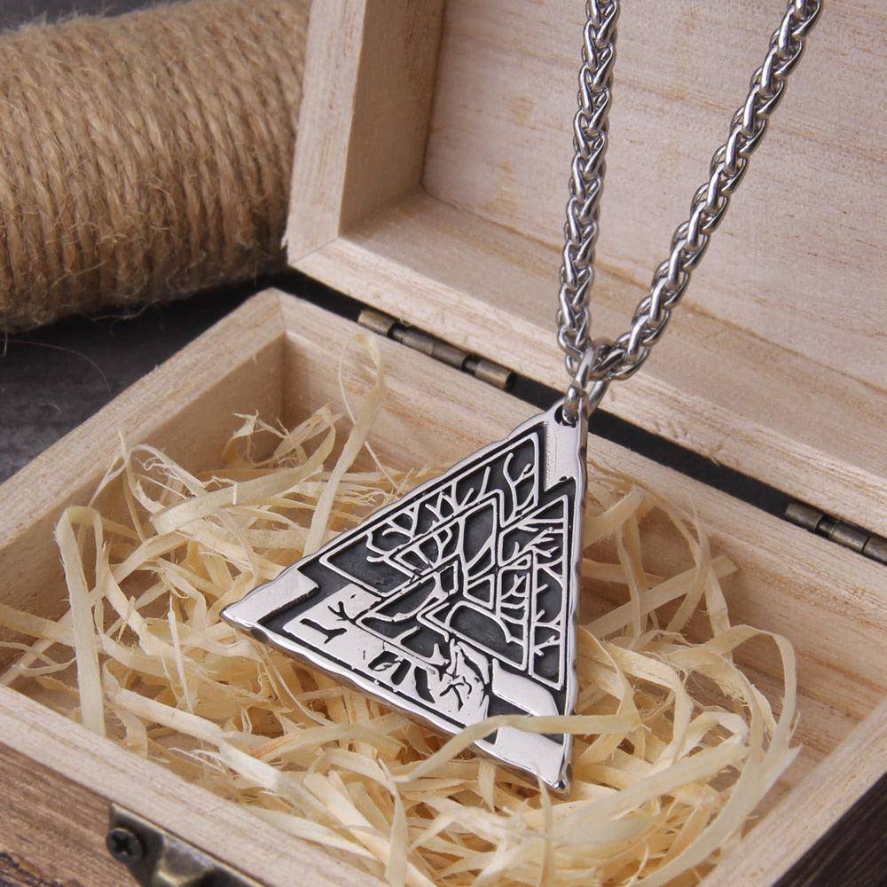 Viking Necklace Tree Of Life Triangle | Odins-Glory