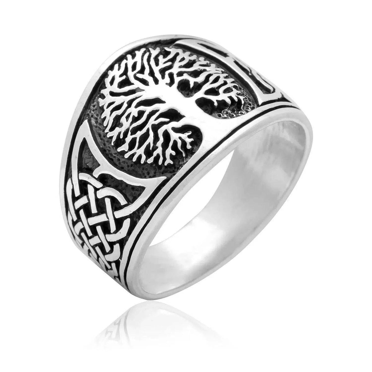 Viking Rings: 925 Silver Yggdrasil - Norse Symbol of Knowledge & Wisdom ...