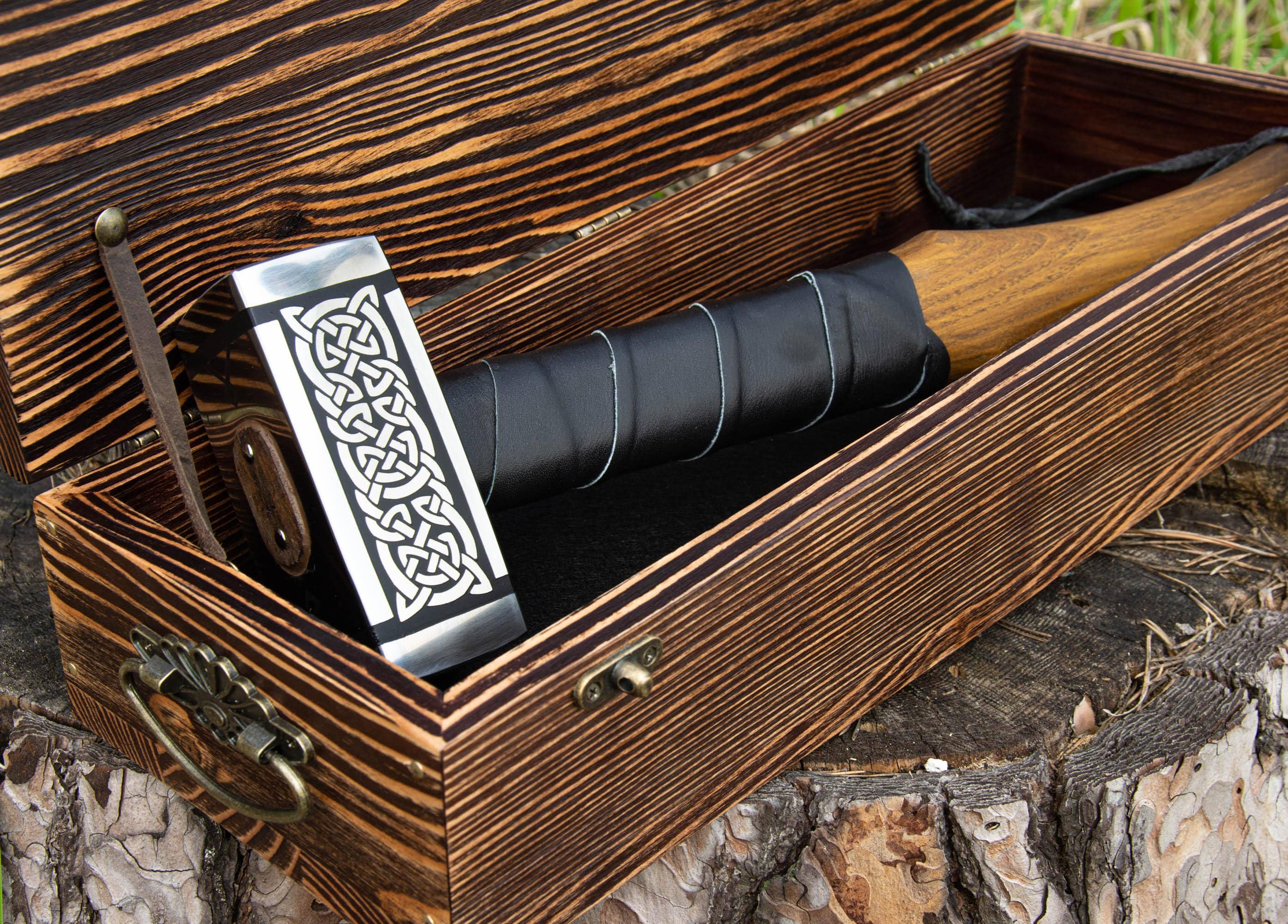 Hand Forged Viking Hammer "Svarog" Without engraving / Without wooden box
