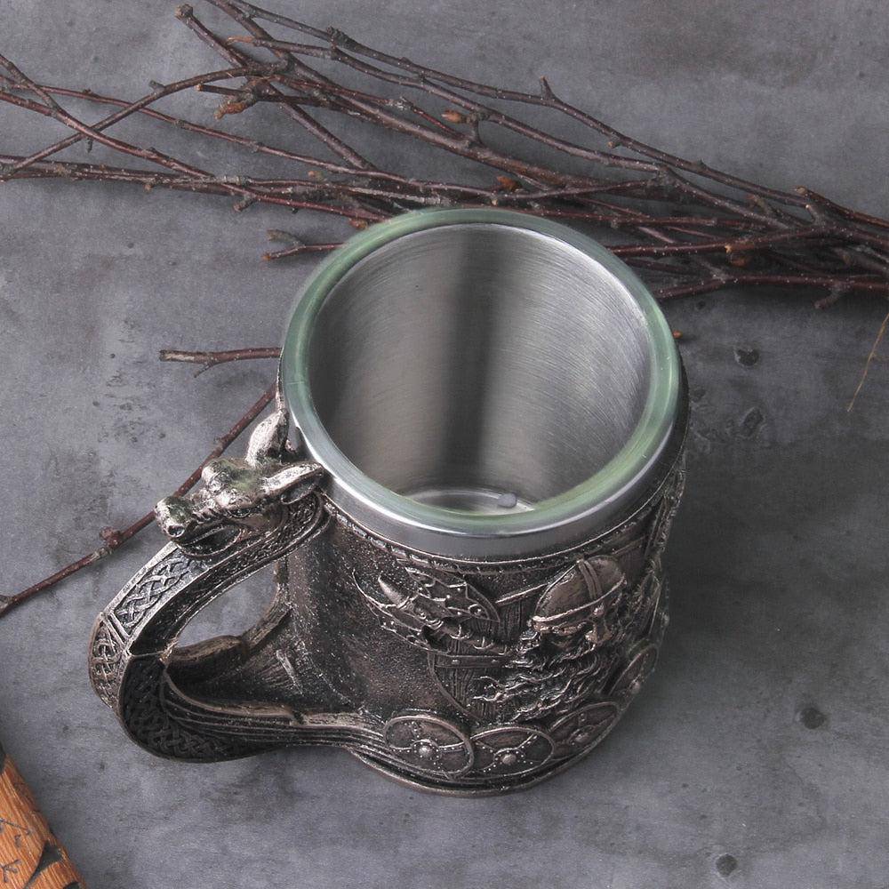 Viking Drinking Beer Mug Drakkar Ship | Odins-Glory